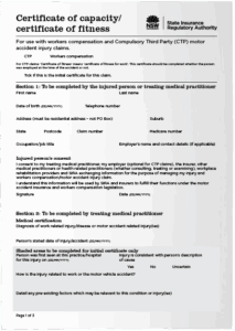 Certificate of Capacity NSW Workers’ Compensation - AusRehab